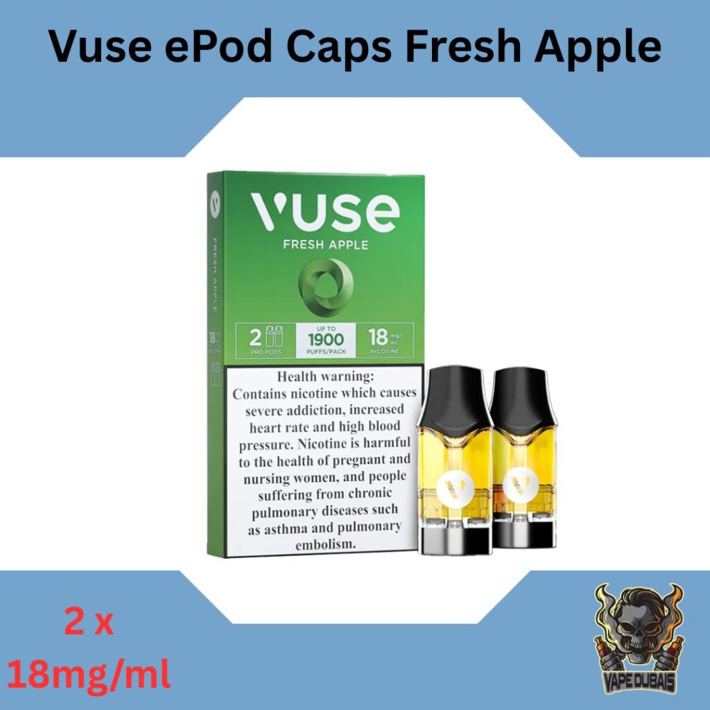 Vuse ePod Caps Fresh Apple 2 x 18mg/ml in Dubai UAE